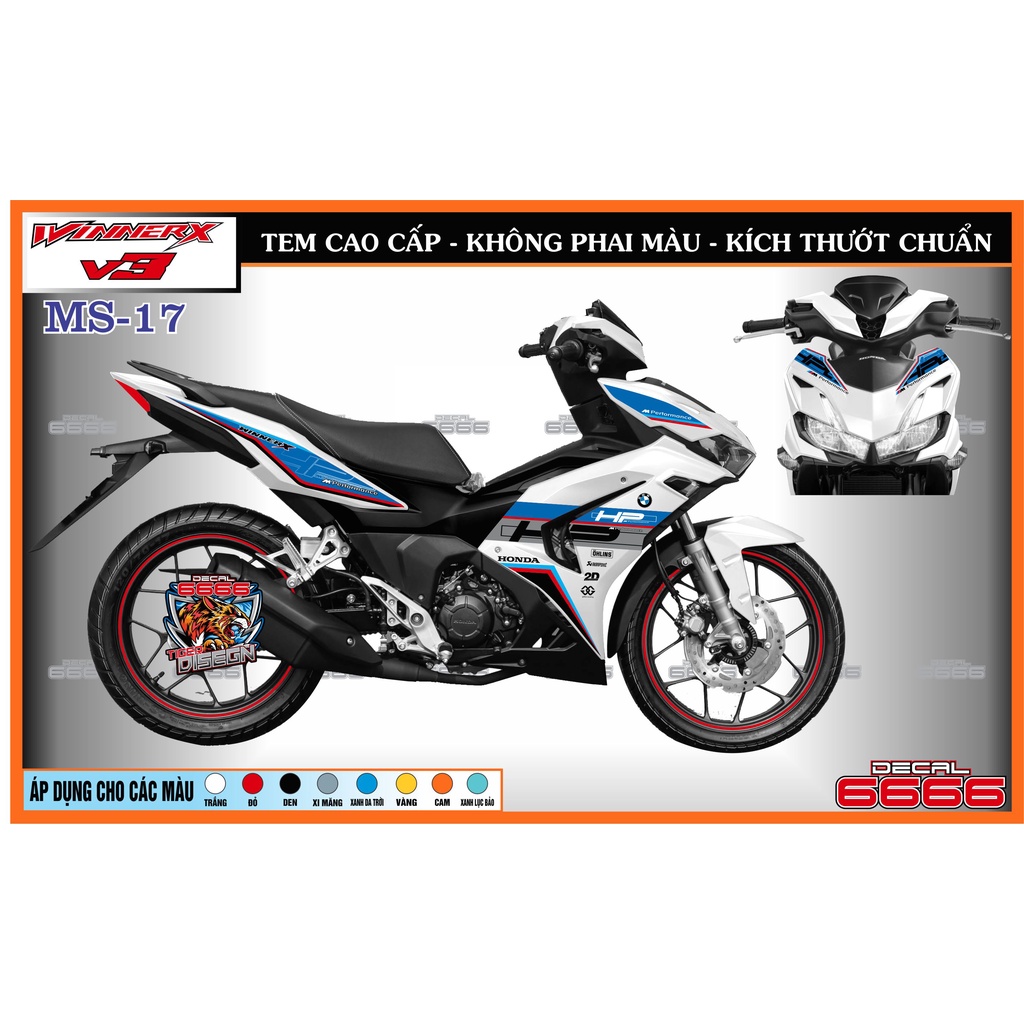 Winner X V3 HP4 REMOVABLE STICKER - MS17 - decalq7 | Shopee Malaysia