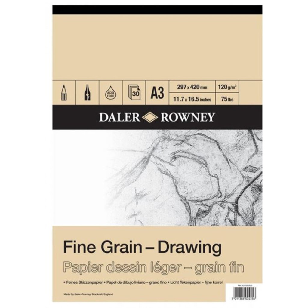 Daler Rowney A3 Drawing Pad - Fine Grain 437035300 | Shopee Malaysia
