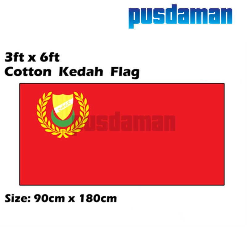 Cotton Kedah Flag 90cm X 180cm ( 3ft x 6ft ) | Shopee Malaysia