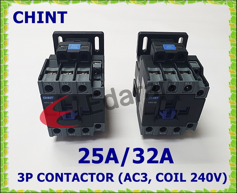 CHINT NXC-(25A , 32A)-11 3P CONTACTOR (AC3, COIL VOLTAGE 240V) | Shopee Malaysia