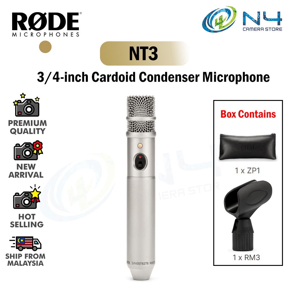 RODE NT3 3/4-inch Cardoid Condenser Microphone | Shopee Malaysia
