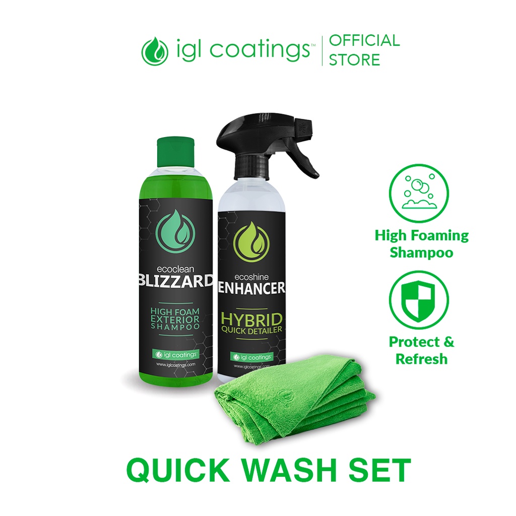IGL Wash & Shine Car Water Wax Set - Ecoclean Blizzard (500ml ...