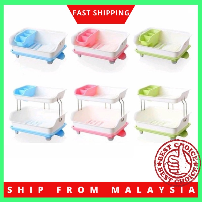 (Ready stock) 2 Layer Multipurpose Dish Rack 0058 | Shopee Malaysia