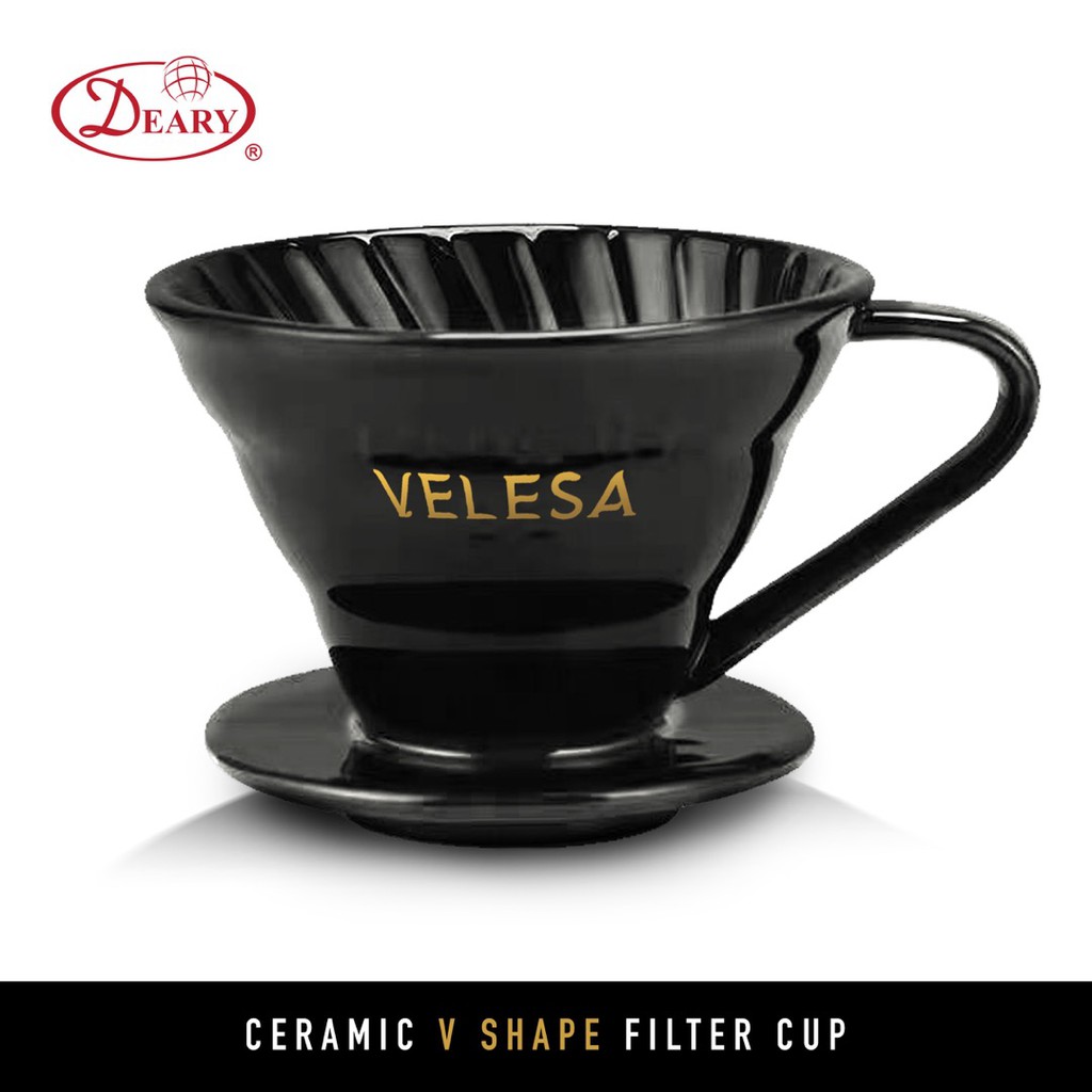 VELESA V60 Ceramic Coffee Dripper Filter Cup Pour Over Coffee Maker ...