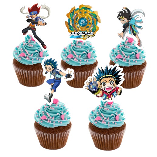 25pcs beyblade cupcake topper | Shopee Malaysia