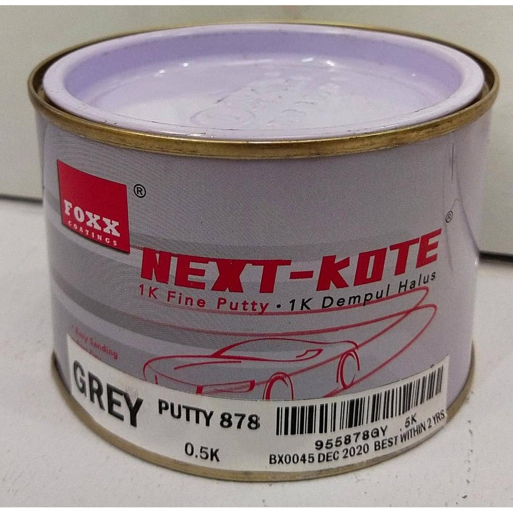 FOXX Fine Putty 1K / NEXT KOTE / SIMEN KERETA (PUTTY 878 GREY)0.5K ...