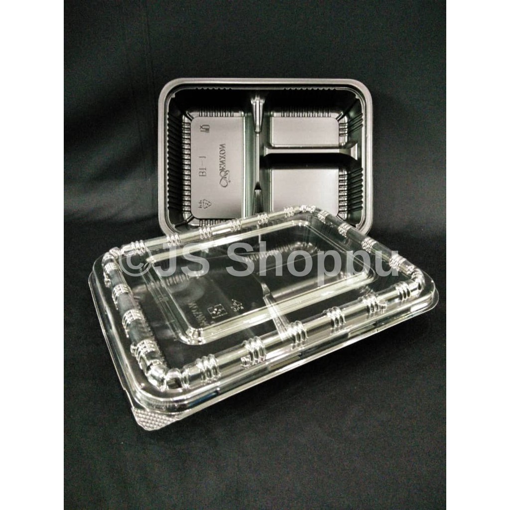 BENXON 3 Compartment Lunch Box (50pcs±) BT1 / Disposable PP Lunch Box ...