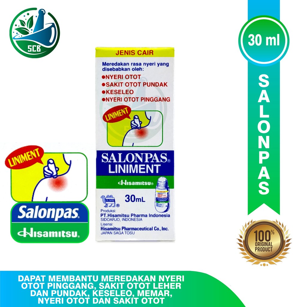 Salonpas Liniment 30ml/Salonpas Liquid 30ml - For Sprains, Muscles ...