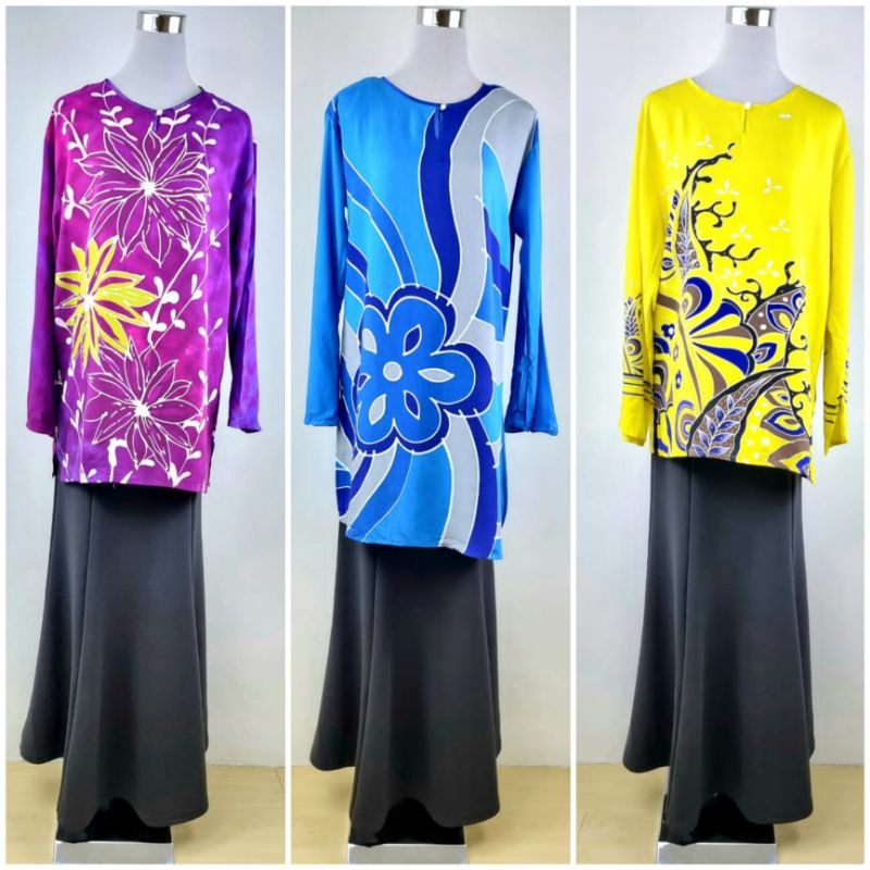 BLOUSE BATIK COTTON TRENGGANU SILK DESIGN PEMBORONG & PERUNCIT | Shopee ...