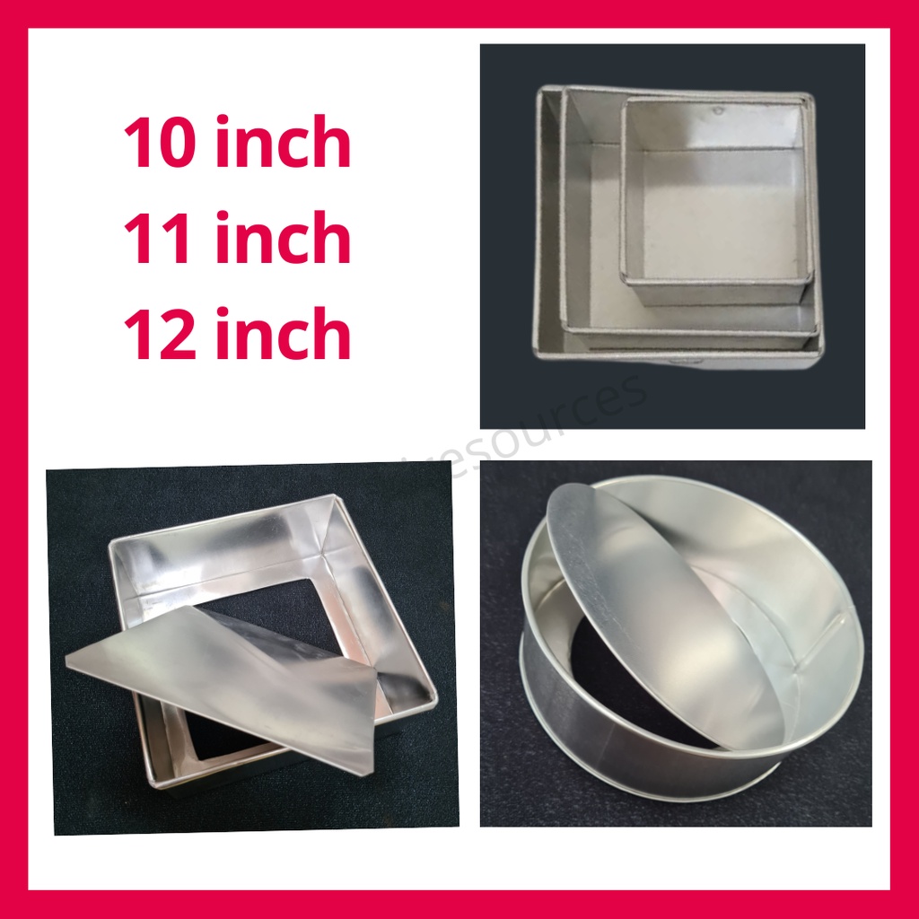 Loyang Petak 10inci 11inci 12inci Loose Fix Base Loyang Besar 12x12x3 ...