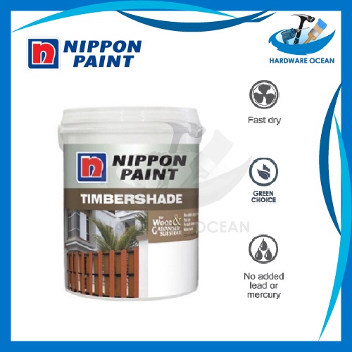 5L Nippon Paint Timbershade Water-Based Paint For Wood & Galvanised ...