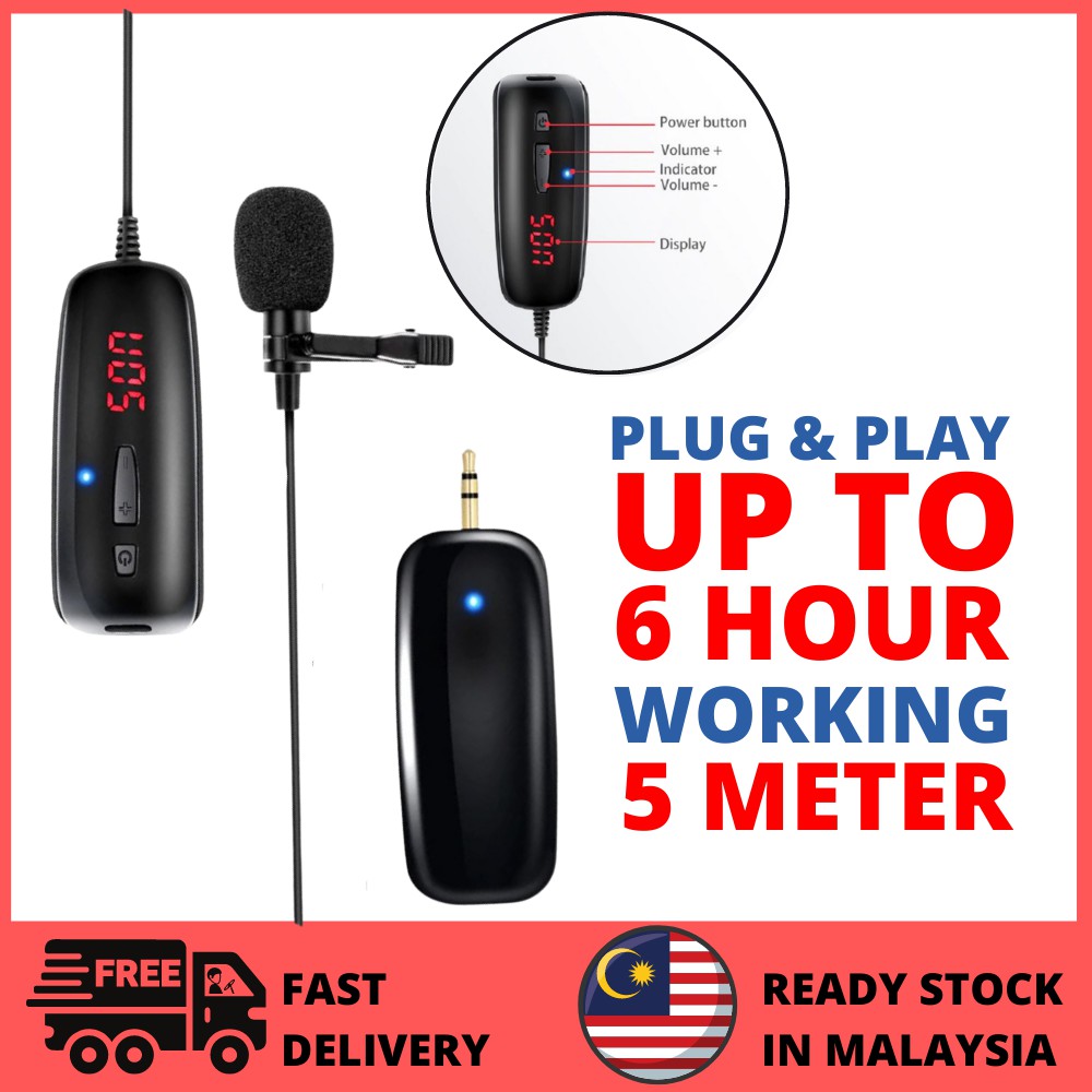 🔥Ready stock🔥 YIDOO UHF 2.4G Wireless Phone Voice Video Microphone ...