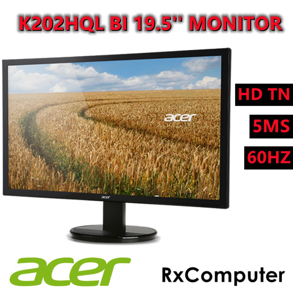 ACER K202HQL BI 20 INCH HD TN ( 5MS / 60HZ) MONITOR | Shopee Malaysia