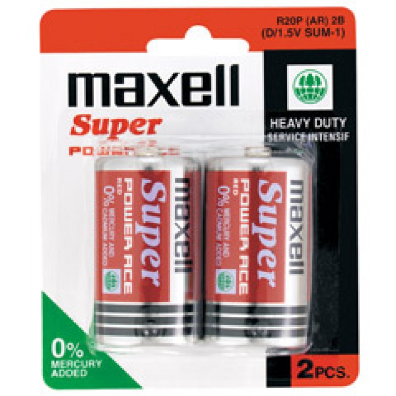 [Ready STOCK] 2 PCS Maxell Super Power Ace Battery D (Japan Brand ...