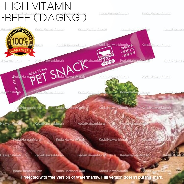 15G BEEF DAGING CAT STICK SNACK KUCING SNEK STIK KUCING CAT TREAT HIGH ...