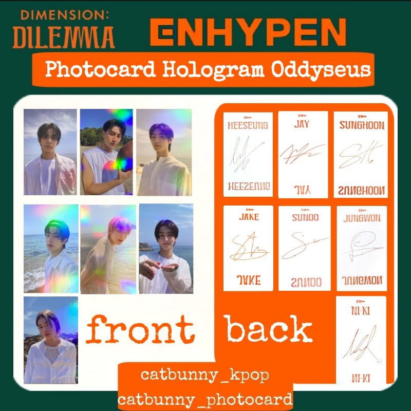 Hologram Photocard Dimension Dilemma Enhypen unofficial Scylla Charybdis Oddyseus | Shopee Malaysia