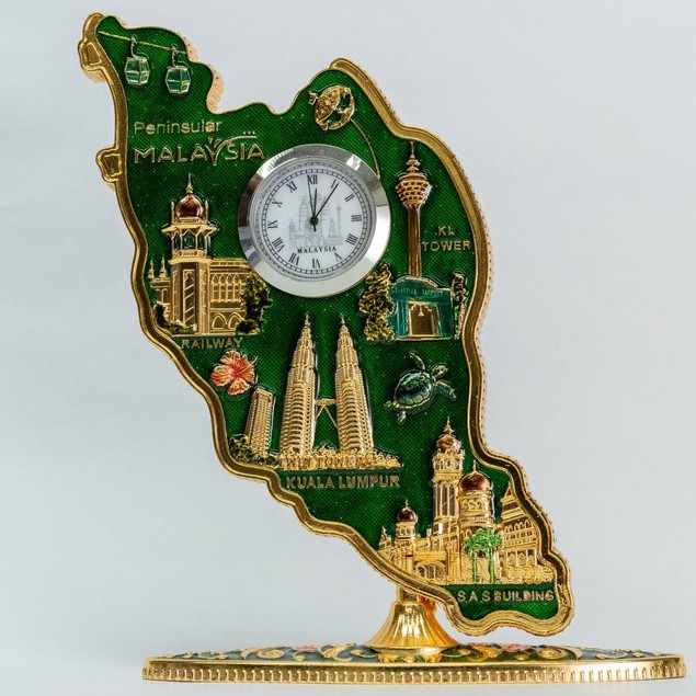 [NEW READY STOCK] TABLE CLOCK DISPLAY / DESK CLOCK WITH MALAYSIAN MAP ...