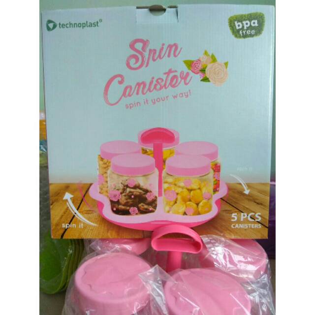 Spin Jar Set 5pc / Rotating Container / Hana Spin Canister Set ...