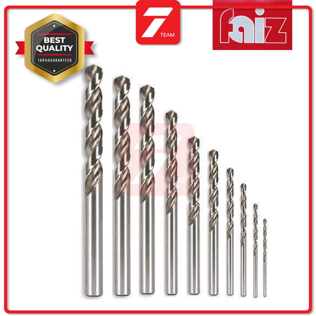 FAIZ HSS Drill Bit for Metal Cast Iron Size from 7mm to 10.5mm (1piece ...