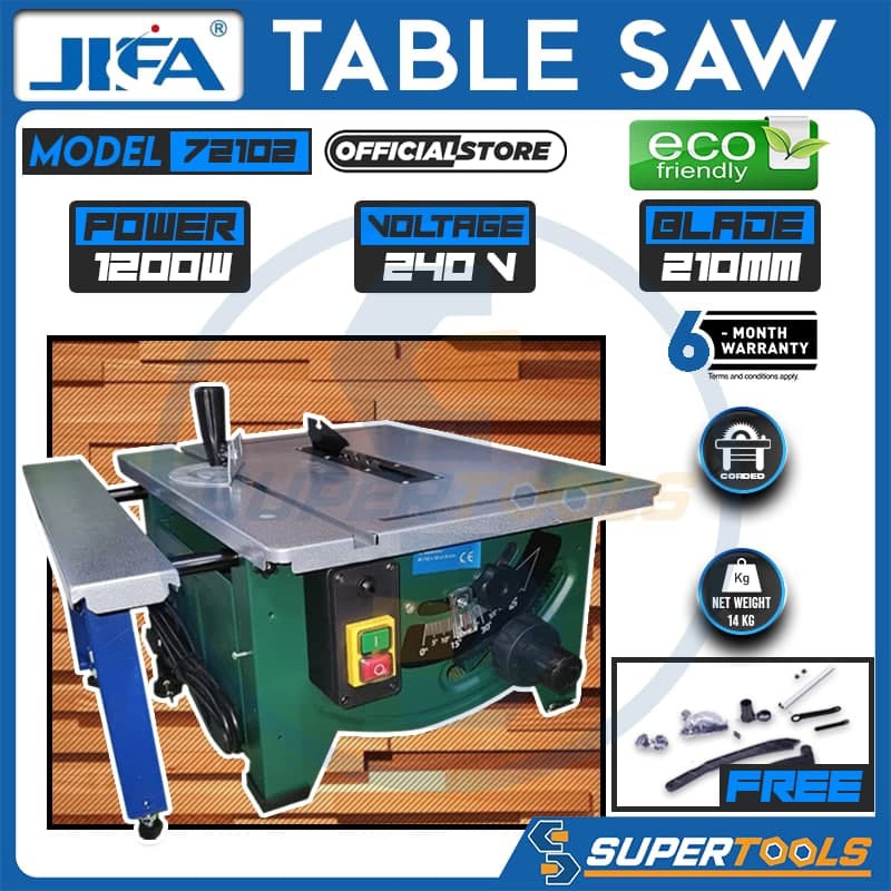 JIFA 72102 1200W Table Saw Wood Working Cutting Machine Miter Saw ...