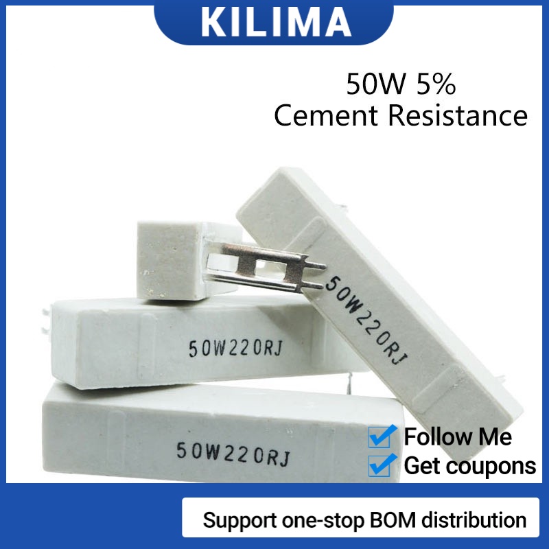 1Pcs High-Power 50W Cement Resistor SQP 1R/2/3/4/5/6/8/10/12/20/25/100 ...