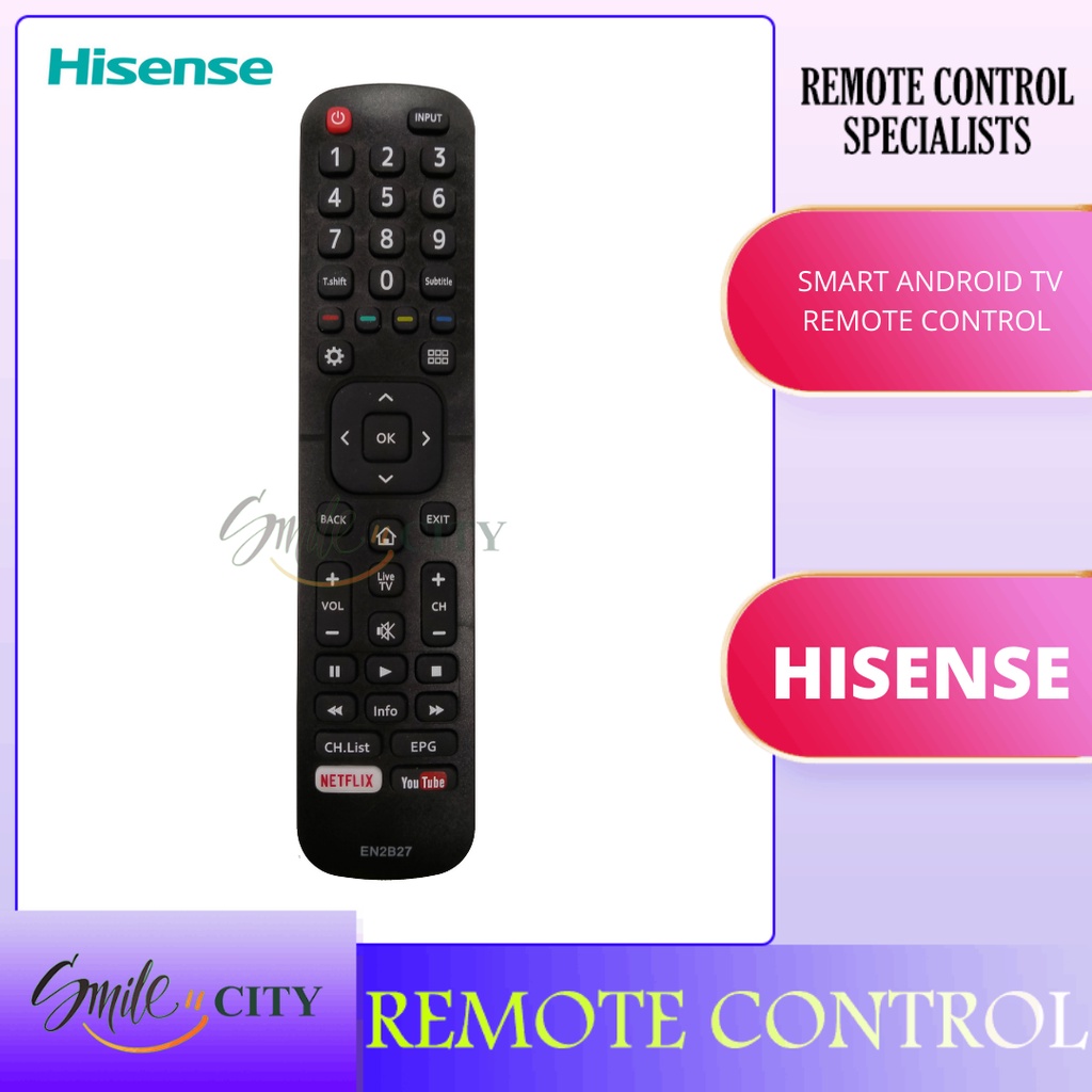 EN2B27 55N3000UW 49N2170PW HISENSE SMART ANDROID TV REMOTE CONTROL ...
