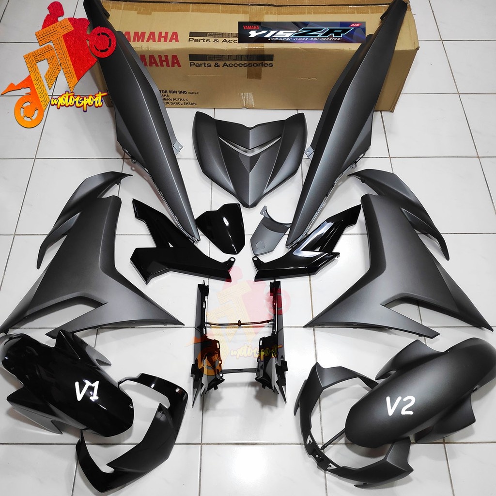 Yamaha Y15ZR Y15 V1 V2 Cover Set Grey Matt Grey HLY Original | Shopee Malaysia
