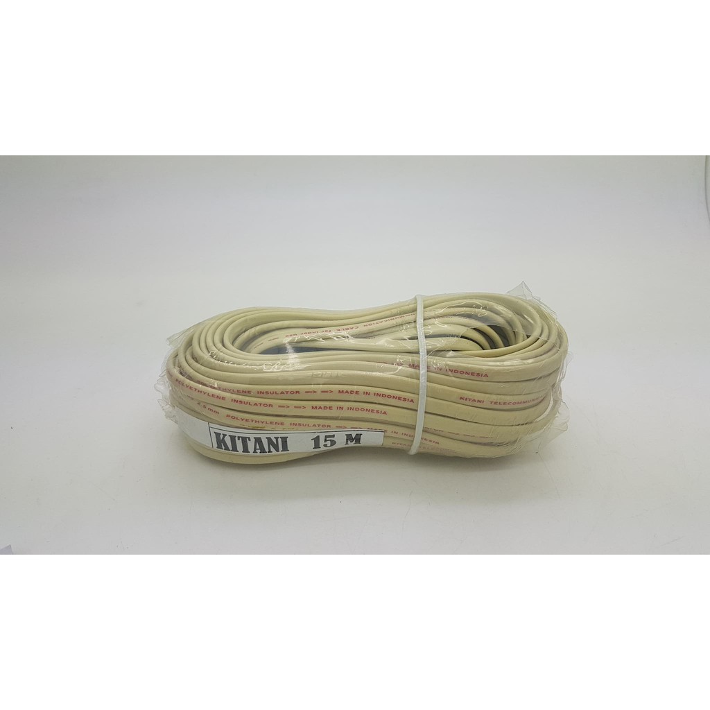 15 Meter Line Telephone Cable + KITANI RJ 11 Jack / 15 Meter Extra ...