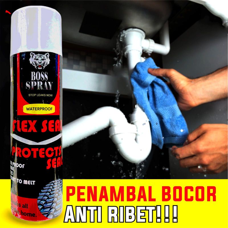 Boss Spray Roof Leakproof Rubber Sealant Spray 500ml White | Shopee ...