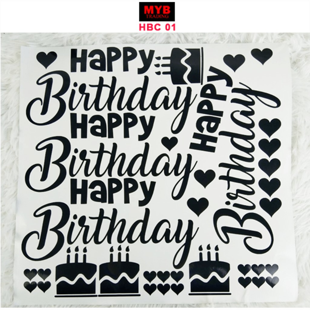 READY STOCK MALAYSIA - 4 PCS BALLOON STICKER / STIKER BELON HAPPY ...