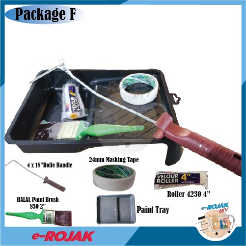 Smart Paint Roller Set 6 in 1 Wall Painting Roller Alat Mengecat Rumah ...