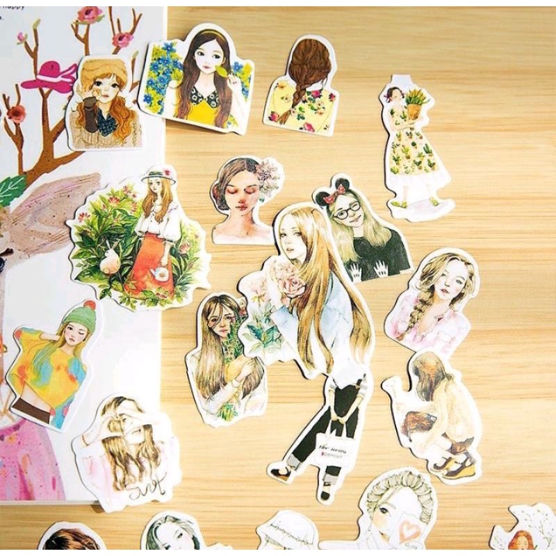 Elegant Lady Sticker Flakes Stickers Pack | Shopee Malaysia