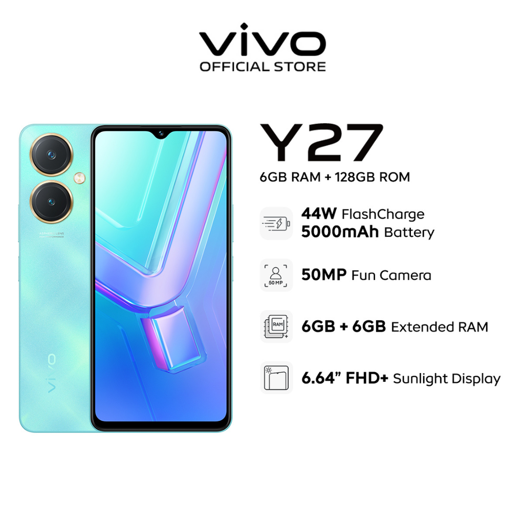Vivo Y27 6gb 6gb Extended Ram L 128gb Rom Smartphone L 44w Flashcharge