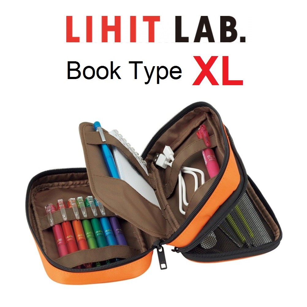 Original Lihit Lab Pen / Pencil Case - Book Type XL (Double) A-7555 ...