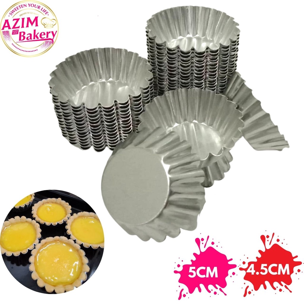 Acuan Kuih Tart 4.5cm, 5cm (20pcs) Egg Tart Mould Tart | Fruit Tart ...