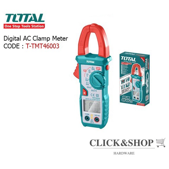 [READY STOCK] TOTAL DIGITAL AC CLAMP METER (T-TMT46003) | Shopee Malaysia