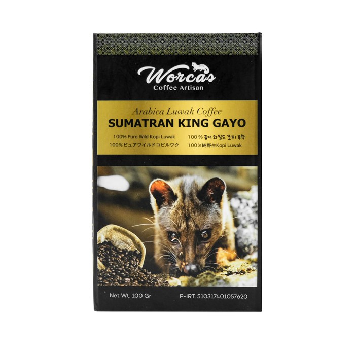 WORCAS Sumatran King Gayo Wild Luwak Coffee 100gr Powder - Classic Box ...