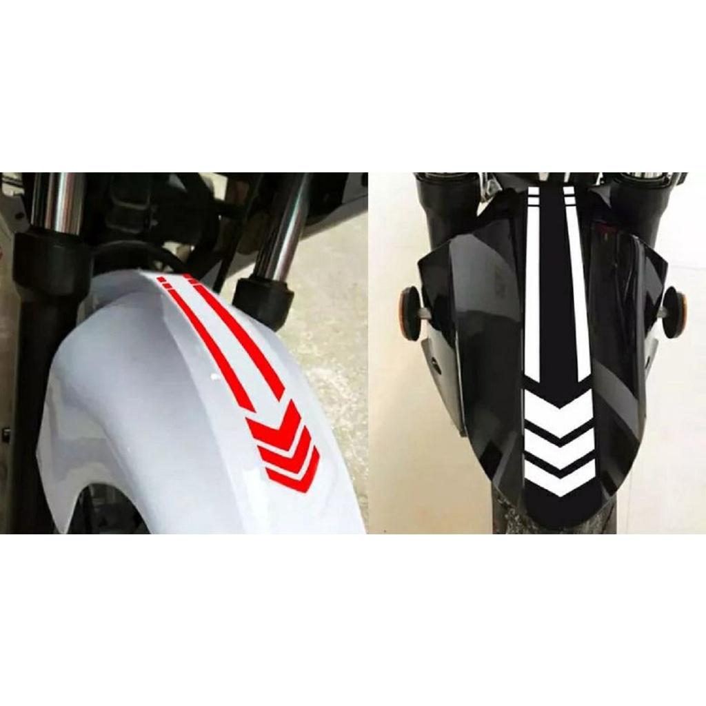 Motorcycle Front Fender Sticker Reflective Reflector Neon Sticker ...