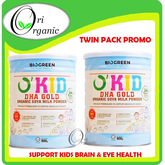 【HALAL】2x GLUTEN FREE BIOGREEN OKID DHA GOLD ORGANIC SOYA MILK POWDER ...