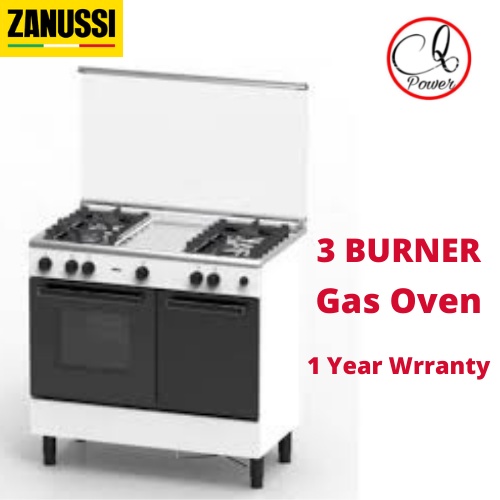 Zanussi ZCG930W 3 Burner Freestanding Gas Cooker (White Colour ...