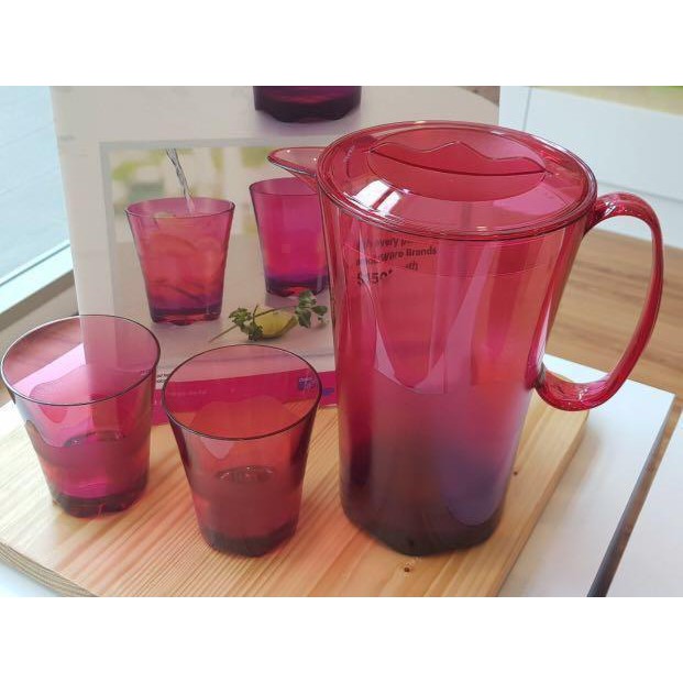 Tupperware Sheerly Elegant Set ( Pitcher + 2 Tumblers) | Shopee Malaysia