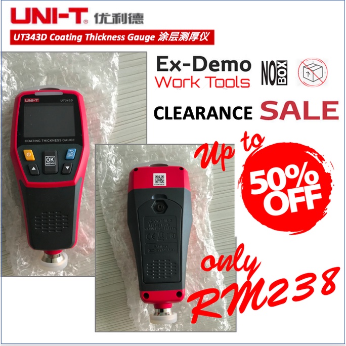 UNI-T UT343D Coating Thickness Gauge 优利德 UT343D 涂层测厚仪 产品概述 | Shopee ...