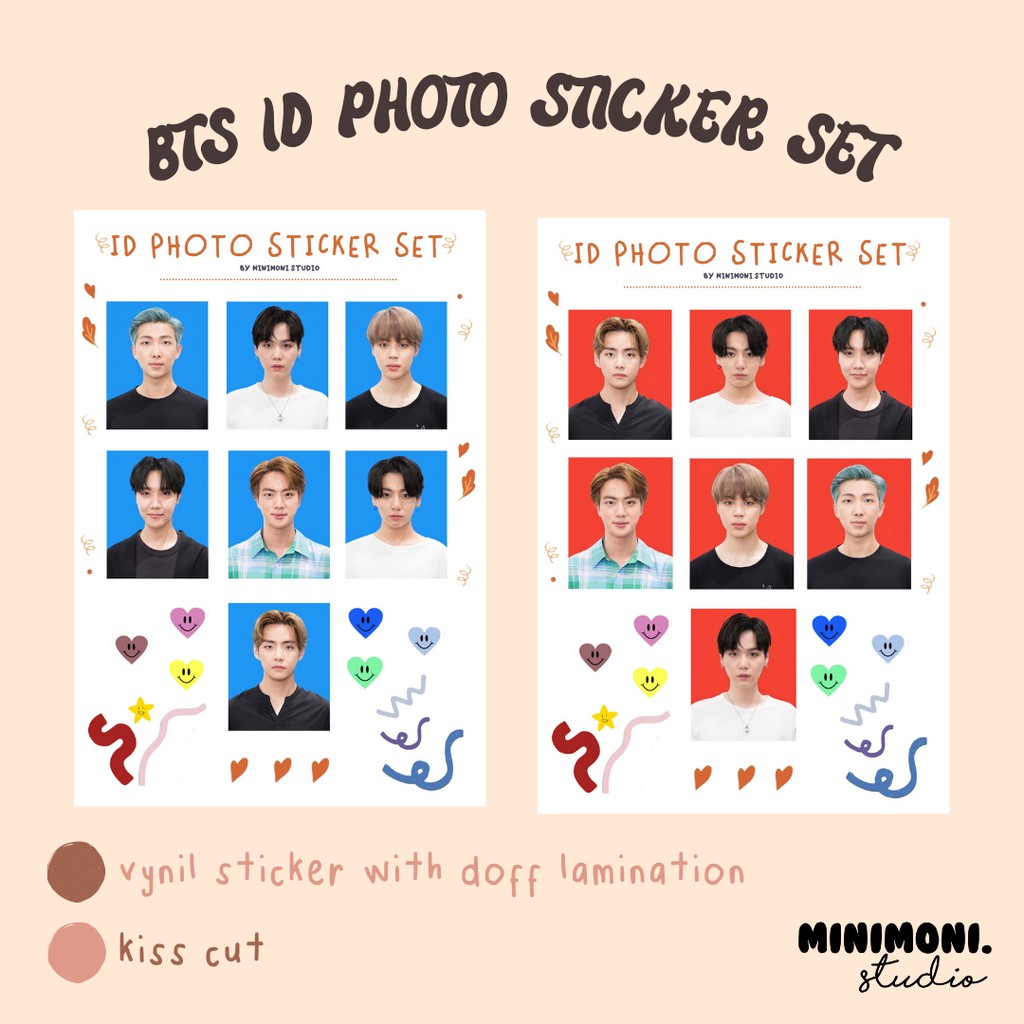 Bts Id Photo Sticker Set | Shopee Malaysia