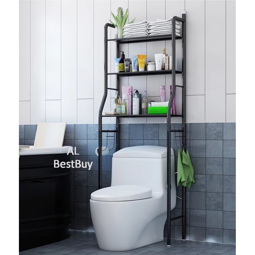 [ReadyStock] 3 Tier Bathroom Rack Toilet Rack Space Saving Bathroom ...