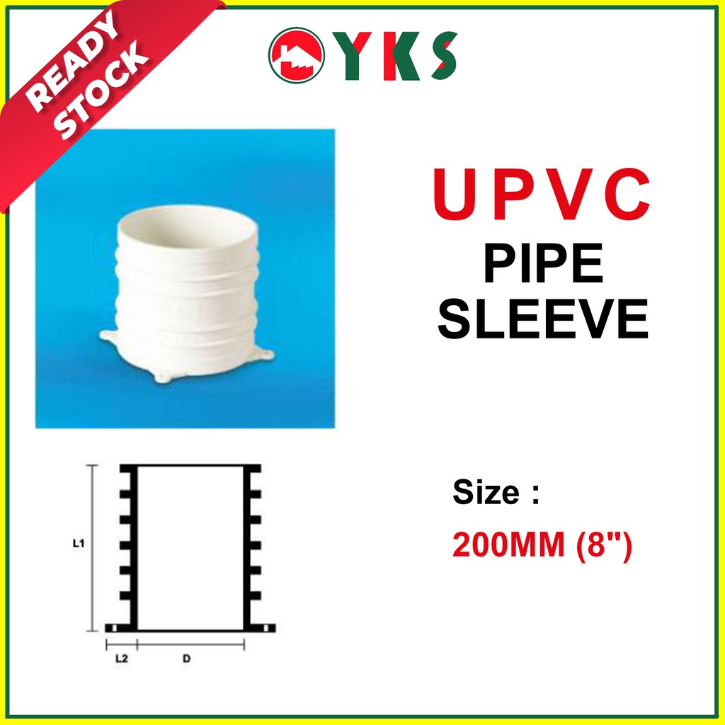 UPVC PIPE SLEEVE - 200mm - Pipe & Fittings System | Shopee Malaysia
