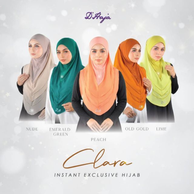 Dhaja Clara Multi ColorTudung Sarung Eksklusif 💯 Authentic | Shopee Malaysia