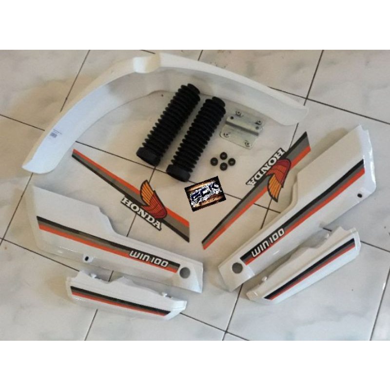 PUTIH Economical package: White Honda win body Cover set plus full ...