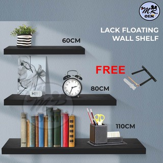 MR OEM 1 Piece 60cm/ 80cm/110cm Floating Wall Mount Shelf Hidden TV ...