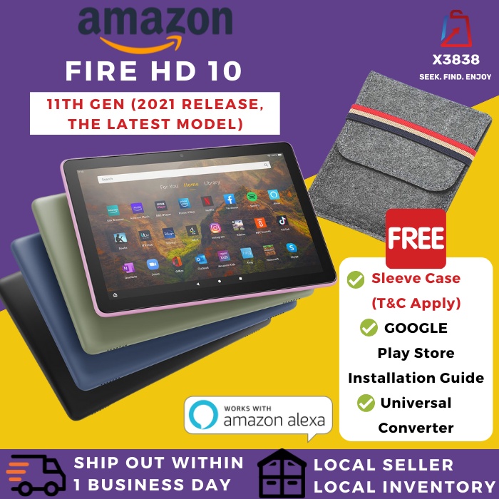 Amazon All New Fire HD 10 Tablet 32GB 11th Generation Gen 2021 Release ...