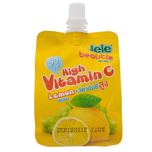 JELE BEAUTIE JELLY CARAGEENAN VITAMIN C LEMON FLAVOUR 150G | Shopee ...